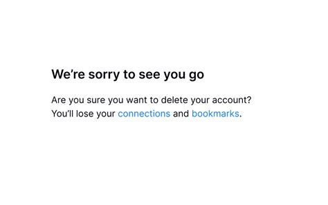 deleting account lesson uxcel