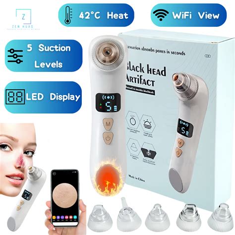 Visual Blackhead Remover Vacuum Cleaner Wifi Camera 42°c Heating