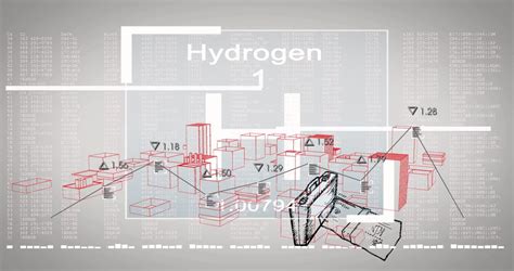Futuristic Hydrogen Data Visualization With 3d Structures Free Stock