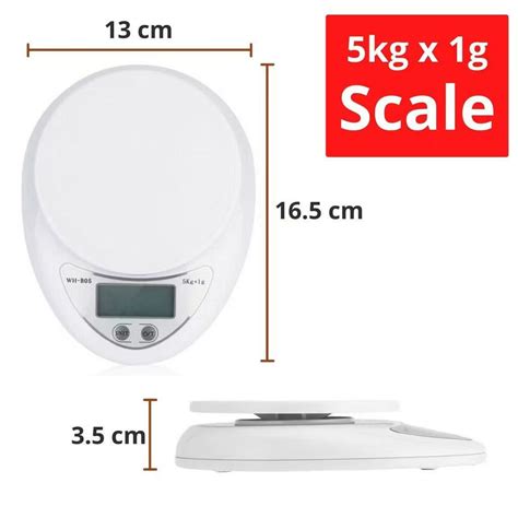 Digital Electronic Scale 5kg X 1g Free Battery Kitchen Scale Food