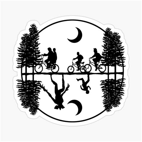 Stranger Things Silhouette Sticker For Sale By Valentinahramov Stranger Things Tattoo