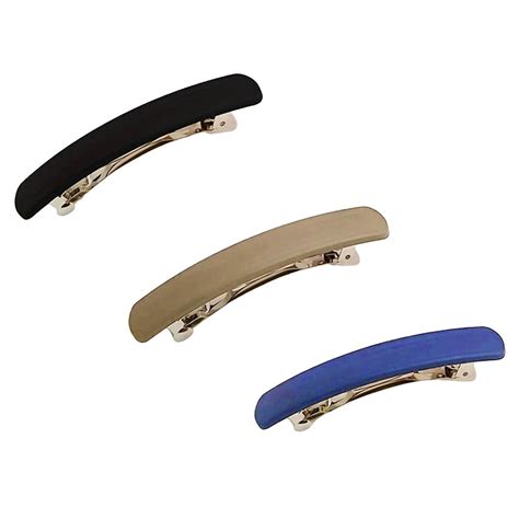 Women French Hair Barrettes Elegant Thin Fine Flat Long Short Hair