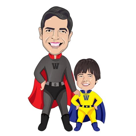 El Súper Héroe Vector Premium