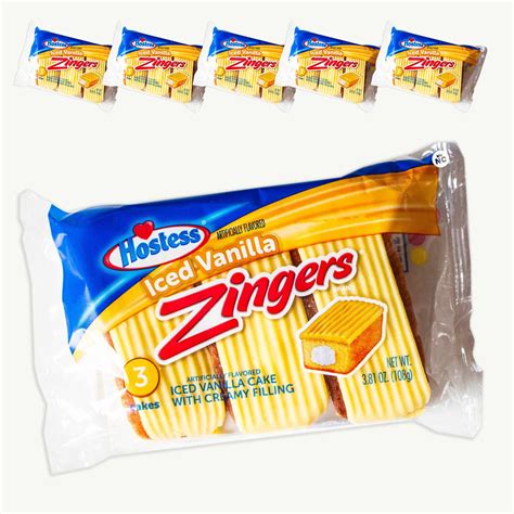 Hostess Iced Vanilla Zingers Single Serve 3ct Noble Crunch