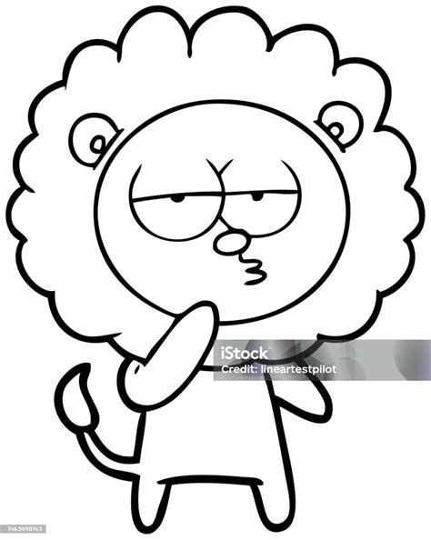 Kartun Singa Lelah Ilustrasi Stok Unduh Gambar Sekarang Britania Raya Capek Deskripsi