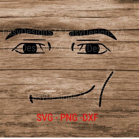 Roblox Man Face Svg File Digital Download Roblox Man Face Etsy Canada