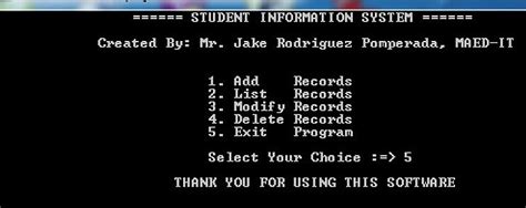 Student Information System Version 10 Sourcecodester