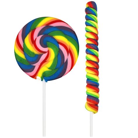 Jumbo Rainbow Swirl Lollipop Bundle 6 Jumbo Swirls 5 Inch