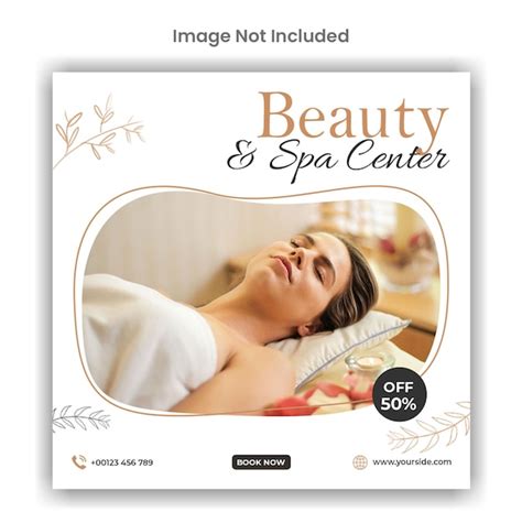미용 및 스파 센터 소셜 미디어 또는 인스타그램 포스트 템플릿 디자인 프리미엄 Psd 파일