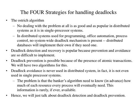 Ppt Deadlocks In Distributed Systems Powerpoint Presentation Free