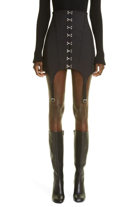 Dion Lee High Waist Corset Front Garter Miniskirt Available At