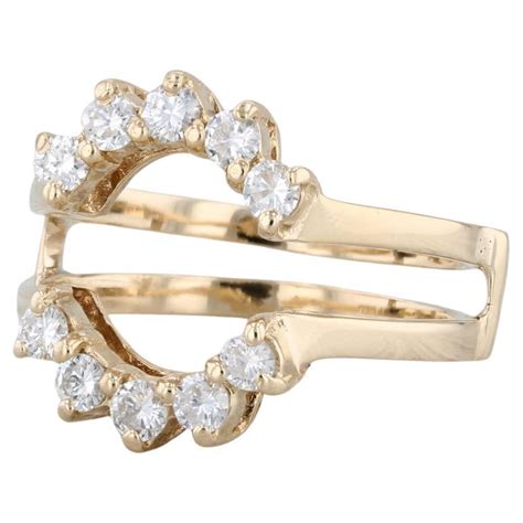 035ctw Diamond Ring Jacket Enhancer Guard 14k Gold Size 725 Bridal