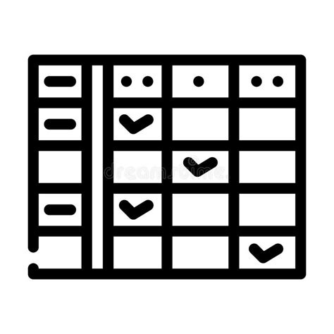 Class Calendar Line Icon Vector Illustration Black Stock Vector