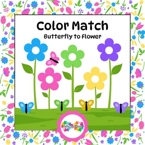 Spring Color Match Butterfly To Flower By Made By Nicole Bcba Tpt