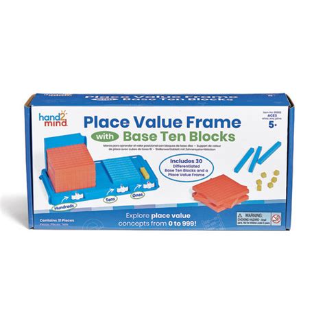 Place Value Frame With Base Ten Blocks