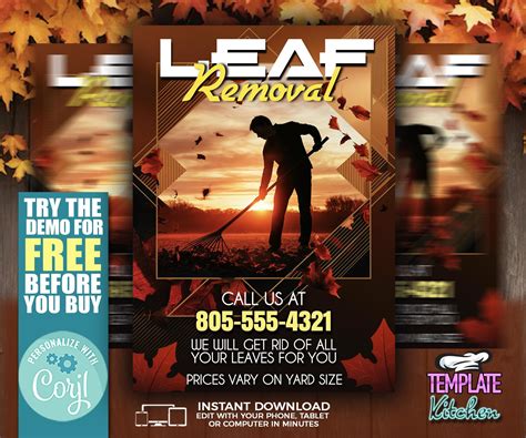 Leaf Removal Flyer Templates Tree Removal Company Flyer Templates
