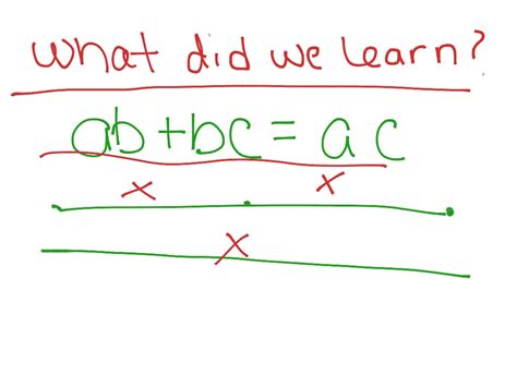Segment Addition Postulate Math Geometry Lines Showme
