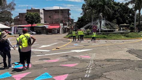 Mejoran Señalamientos Peatonales En Glorieta De La Hermana Agua