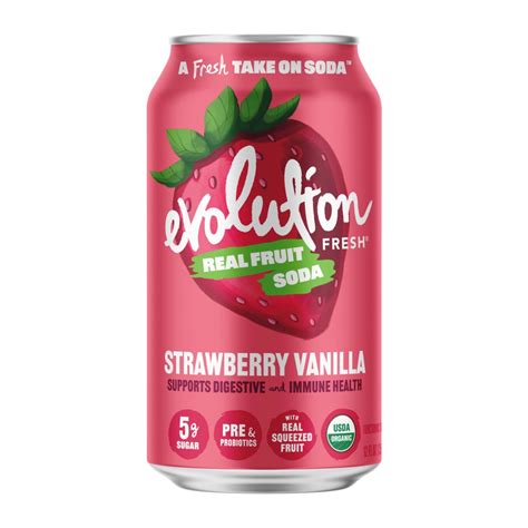Evolution Fresh® Strawberry Vanilla Organic Real Fruit Soda 12 Fl Oz