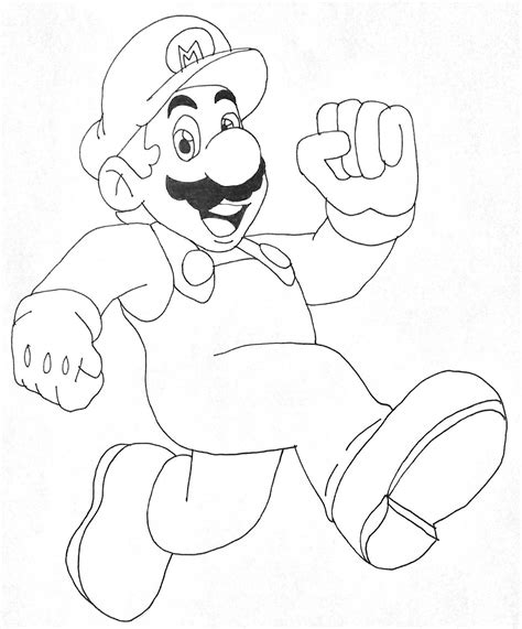 Mario Inking Lining By Artistgamergirl2002 On Deviantart