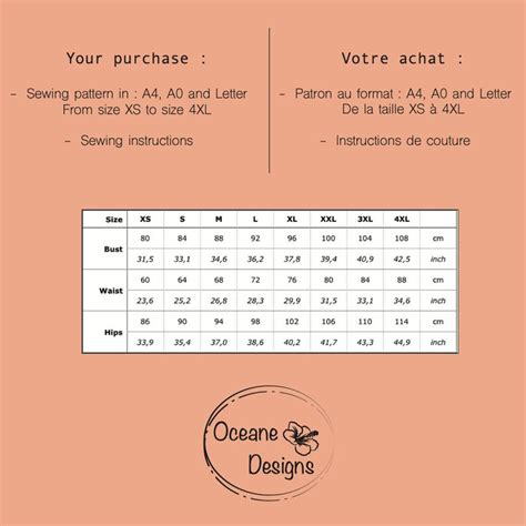 Zoe Top Pdf Sewing Pattern Etsy