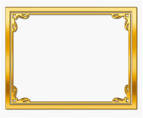 Elegant Gold Border Design Gold Frame Png Hd Plain Golden Frame Png