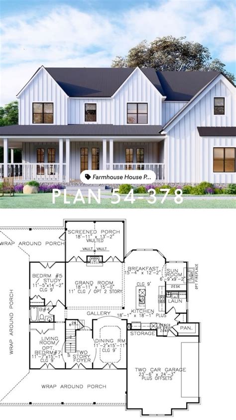 Modern Farmhouse Plans With Wraparound Porches