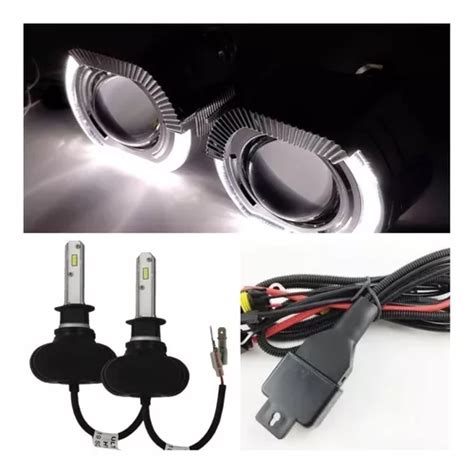 Kit Projetor Bmw Sport Lâmpadas Ultra Led Chicote Bixenon Parcelamento Sem Juros