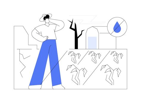 Premium Vector Desertification And Drought Abstract Concept Vector