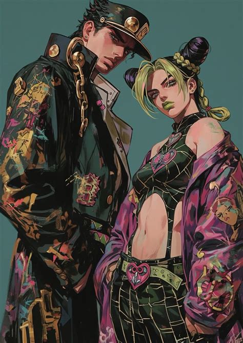 Jotaro Kujo And Jolyne Cujoh From Jojos Bizarre Adventure Jojo Anime Jojos Bizarre Adventure