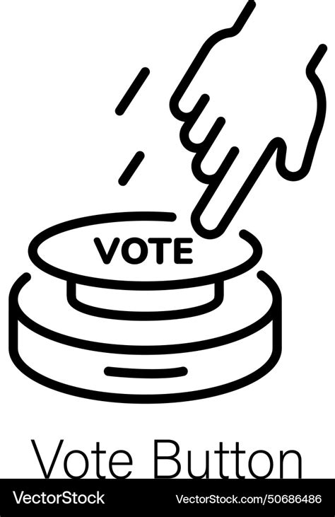 Vote Button Royalty Free Vector Image Vectorstock