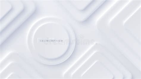 Top View Podium Neumorphic Bright Design Vector Illustration Stock