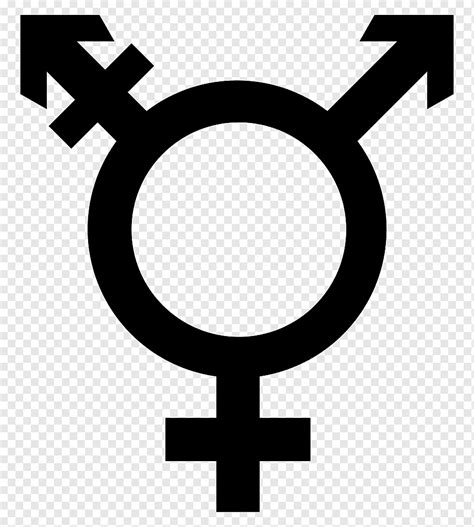 Transgender Gender Symbol Lgbt Gender Cross Sign Black And White