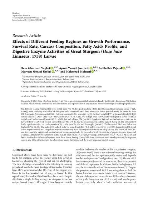 Pdf Effects Of Different Feeding Regimes On Growth Performance