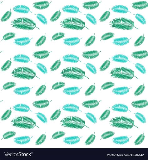 Palm Leaf Seamless Pattern Background Royalty Free Vector