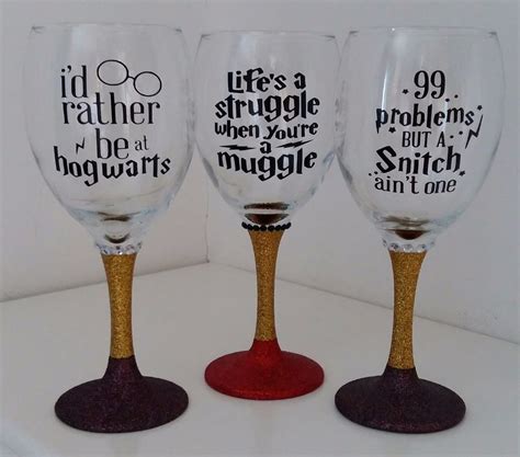 Wine Glasses Harry Potter Theme At Socorro Clifford Blog