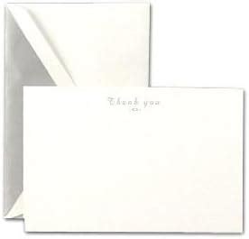 Crane And Co Tarjetas De Agradecimiento Grabadas A Mano En Plata Ct3111