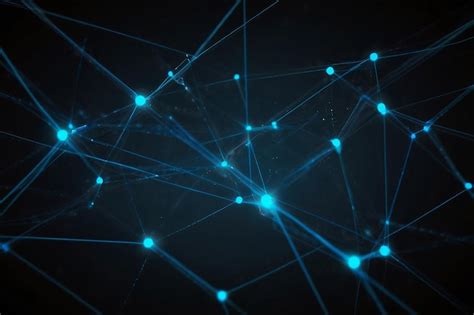 Premium Photo Abstract Blue Connected Lines And Dots Plexus Background
