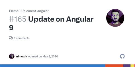 update on angular 9 · issue 165 · elemefe element angular · github