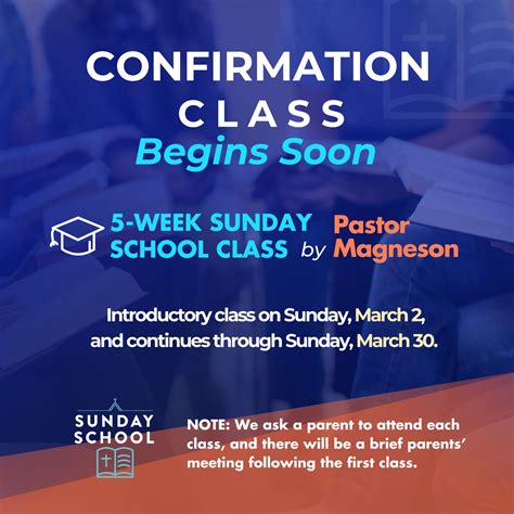 Trinity 🙏 Confirmation Class Begins Soon 🕊 This 5 Week Sunday School