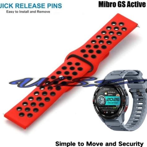 Jual Tali Jam Mibro Gs Active Strap Nike Volt Band Silicone Rubber Acc