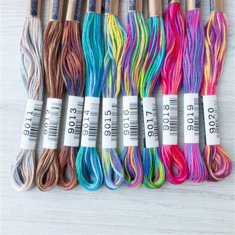 Cosmo Seasons Variegated Embroidery Floss Set 9000 Series Collection