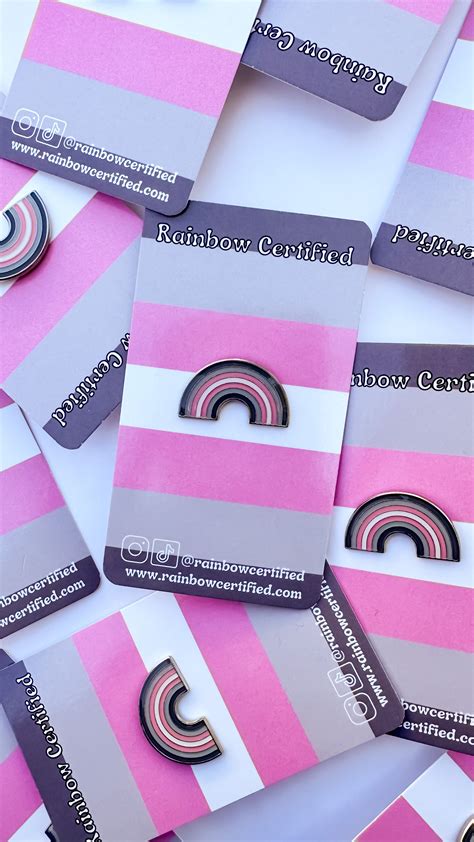 Demigirl Rainbow Lgbtqia Pin Pride Pins Rainbow Certified