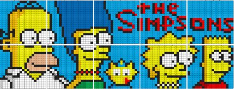 The Simpsons Mural Color By Number Coloring Squared