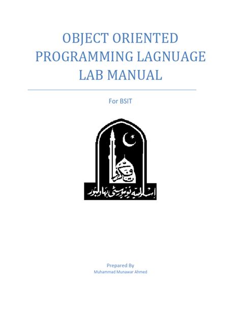 Lab Manual 1 Pdf Parameter Computer Programming Integer Computer Science