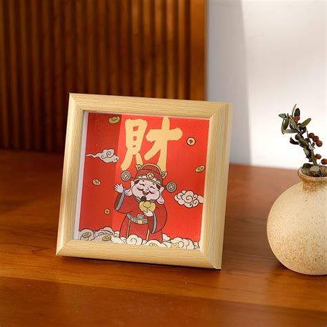 財源滾滾 玄關相框 福壽雙全 擺件 五福臨門 福壽雙全 小相框 招財字畫框 財神爺 桌面家用裝飾品 辦公室工位招財擺件 蝦皮購物