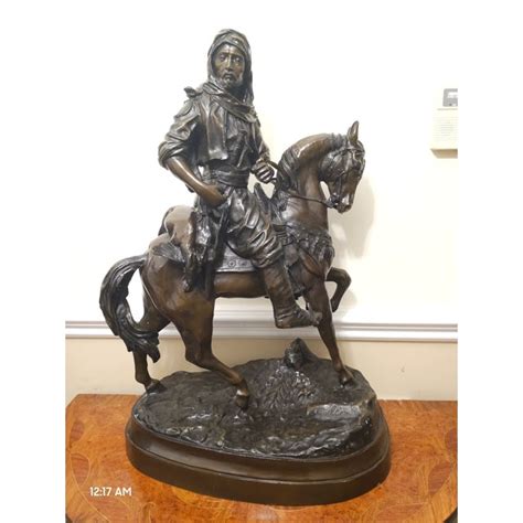 After Alfred Barye 19th C And Emile Guillemin Cavalier Arabe Revenant De La Chasse Chairish