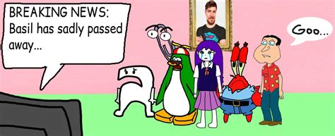 Damn Basil Died Oh No Bro Characters Reacting To Sad Breaking