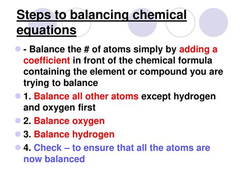 Balancing Chemical Equations Ppt Download