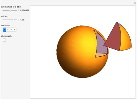 Extracting A Spherical Sector Wolfram Demonstrations Project